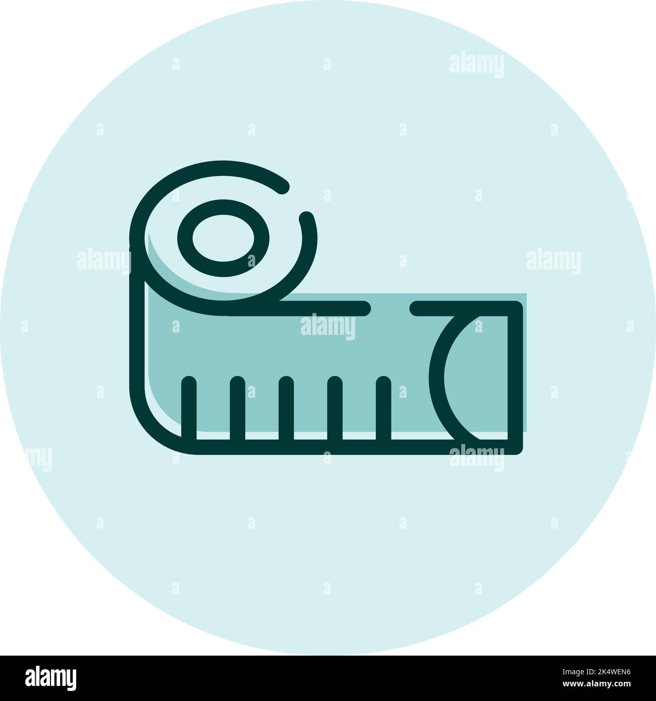 Textile meter, illustration, vector on a white background Stock Vector ...