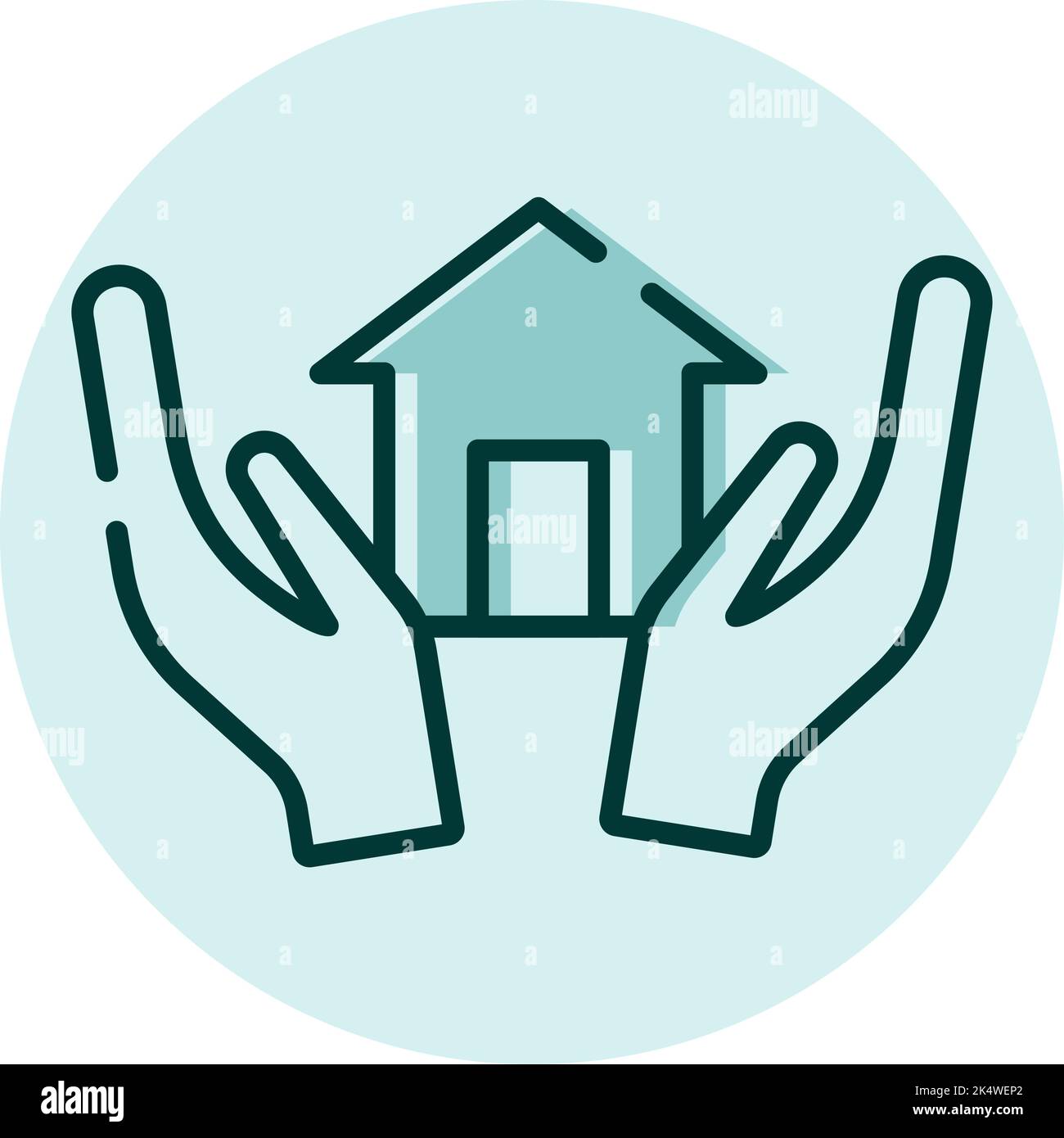 Real estate security, illustration, vector on a white background Stock ...