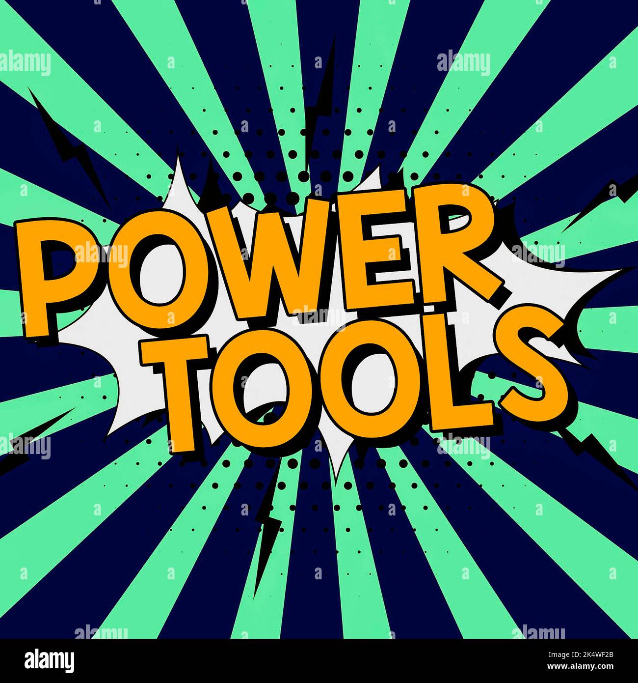 Writing displaying text Power Tools. Word Written on tools powered by ...