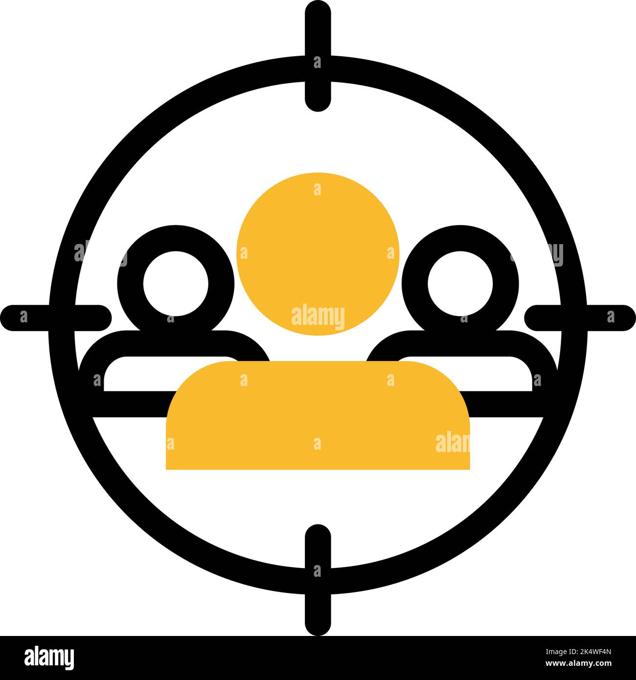 SEO people targeting, illustration, vector on a white background Stock ...