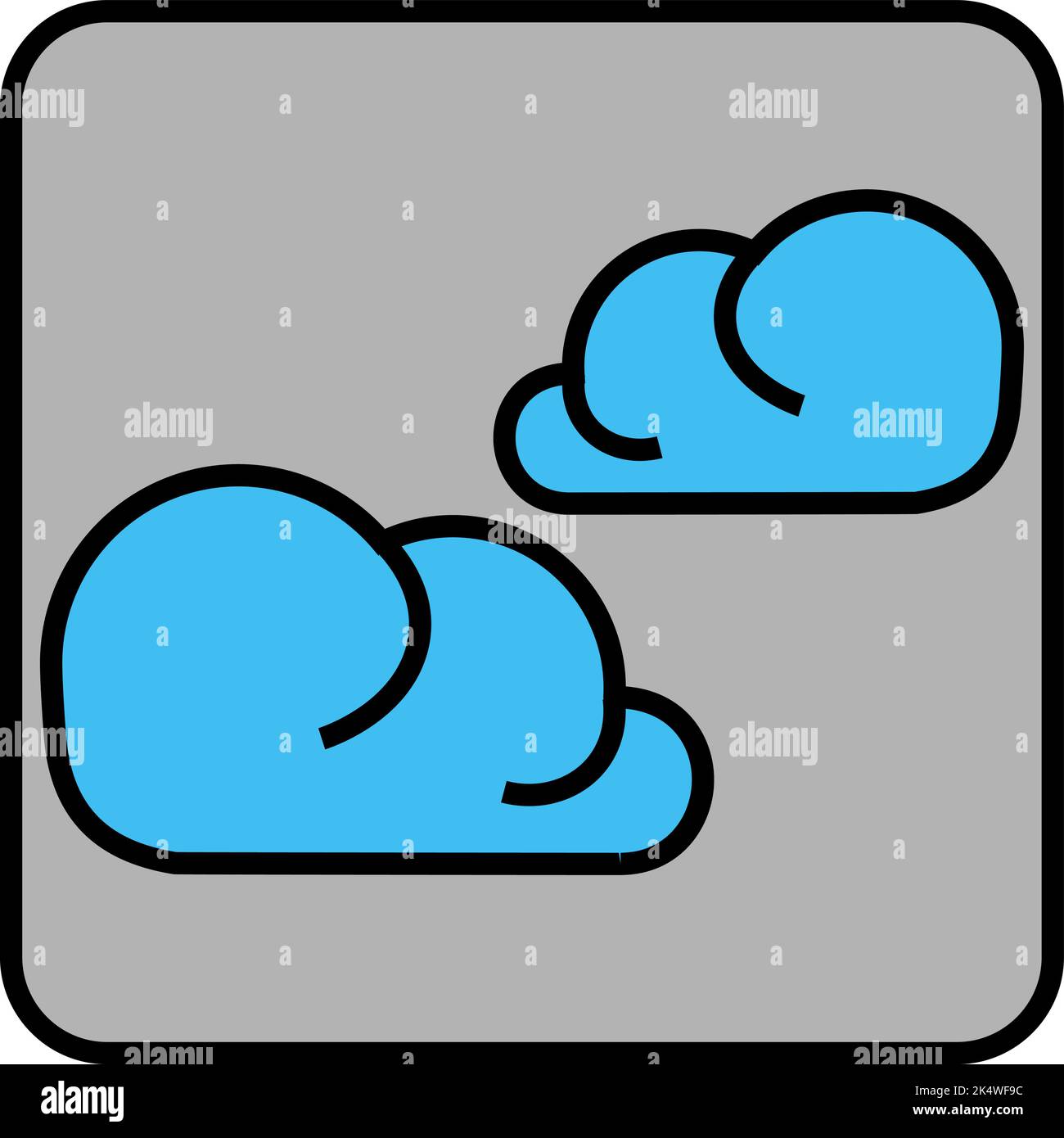 Cloudy weather, illustration, vector on a white background Stock Vector ...