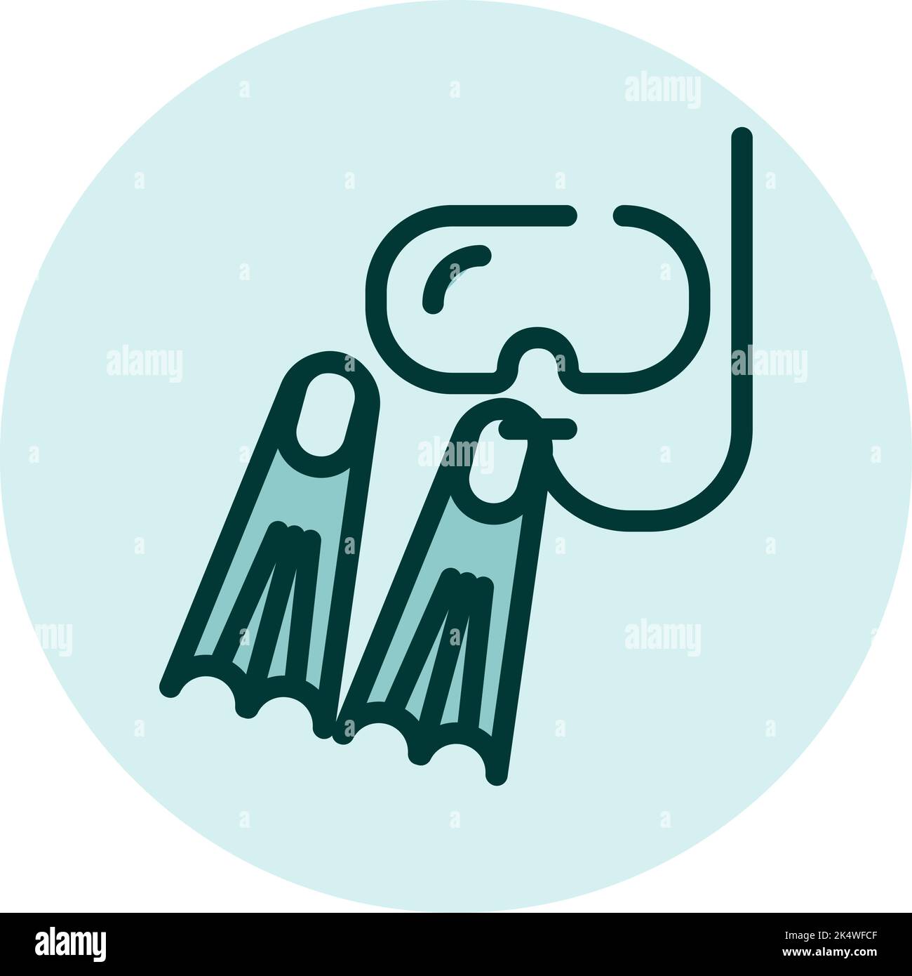 Traveling dive, illustration, vector on a white background Stock Vector ...