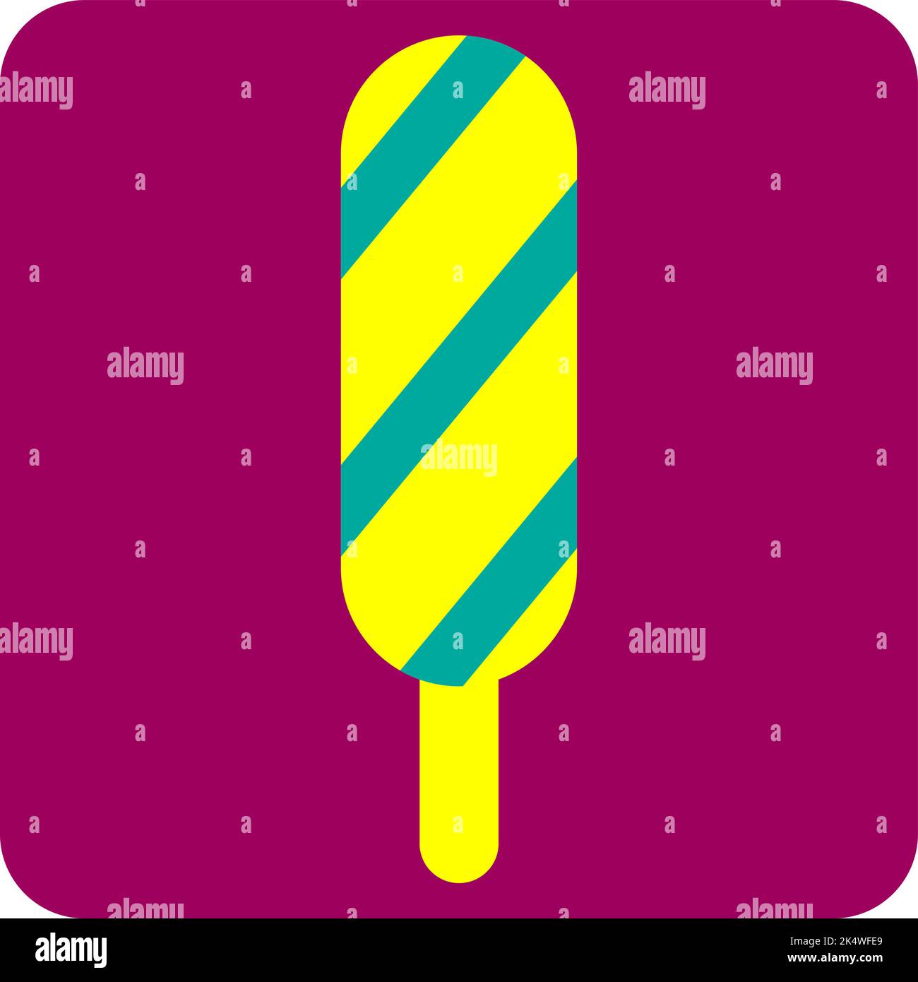Ice cream on stick, illustration, vector on a white background Stock ...