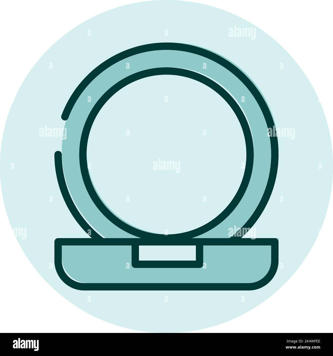 Self care face powder, illustration, vector on a white background Stock ...
