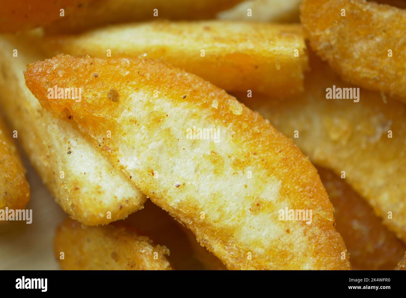 detail shot of French Fries on table Stock Photo - Alamy