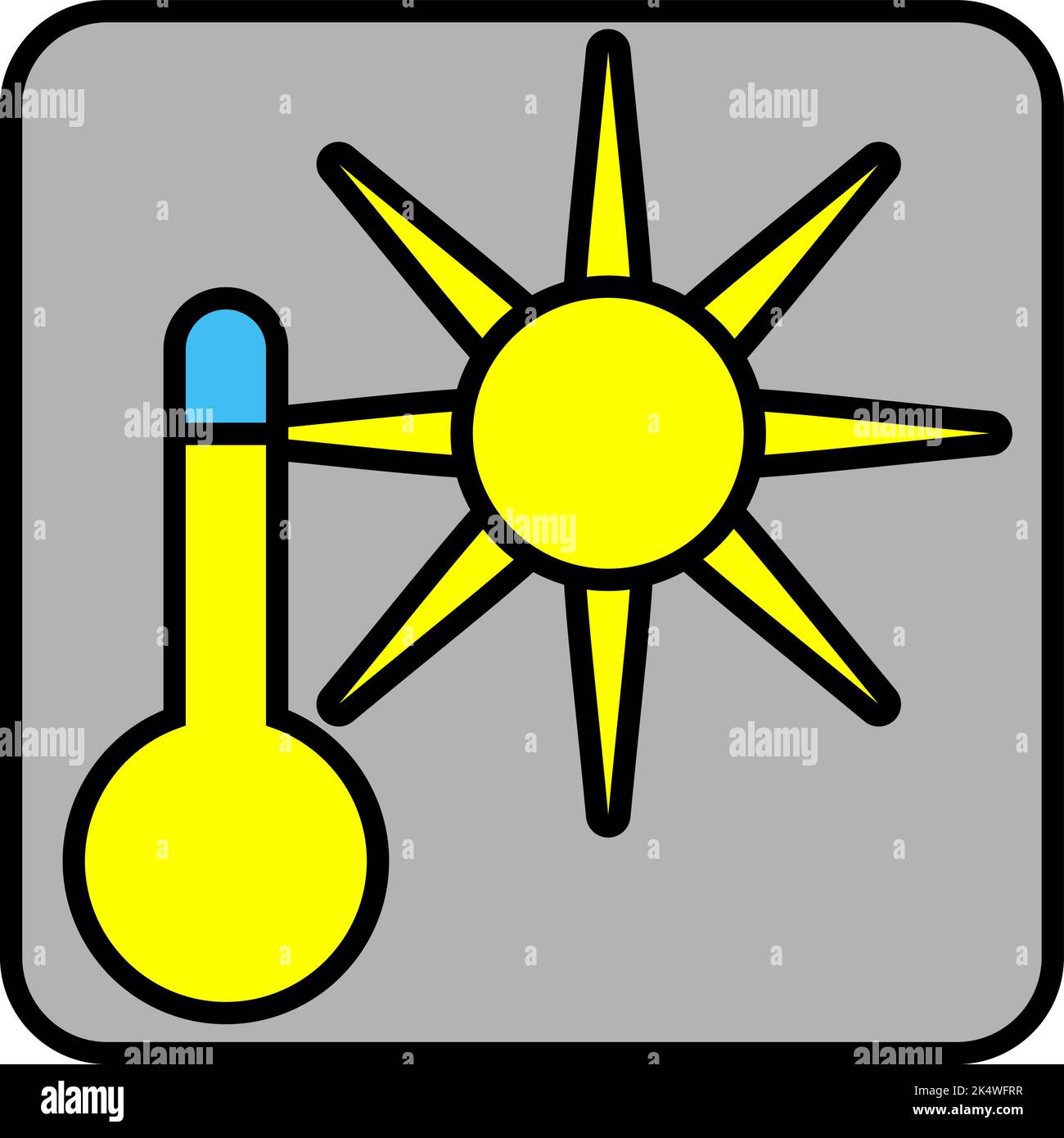 Warm sunny weather, illustration, vector on a white background Stock ...