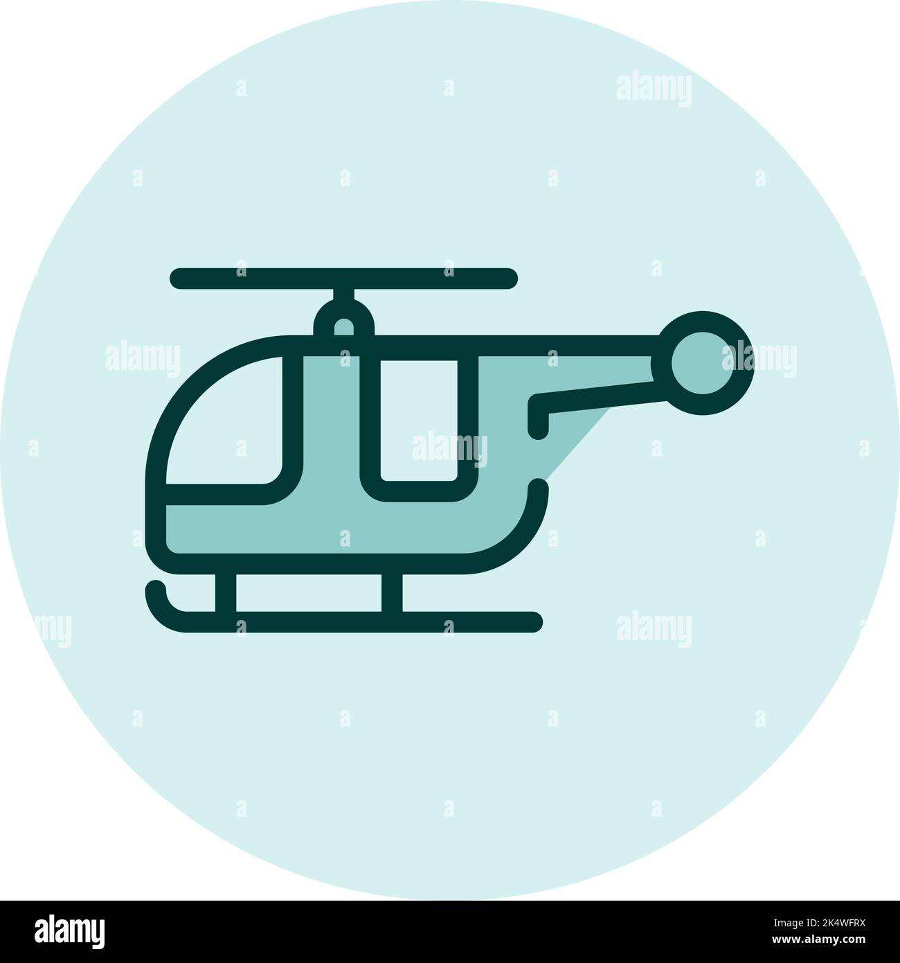 Flying helicopter, illustration, vector on a white background Stock ...