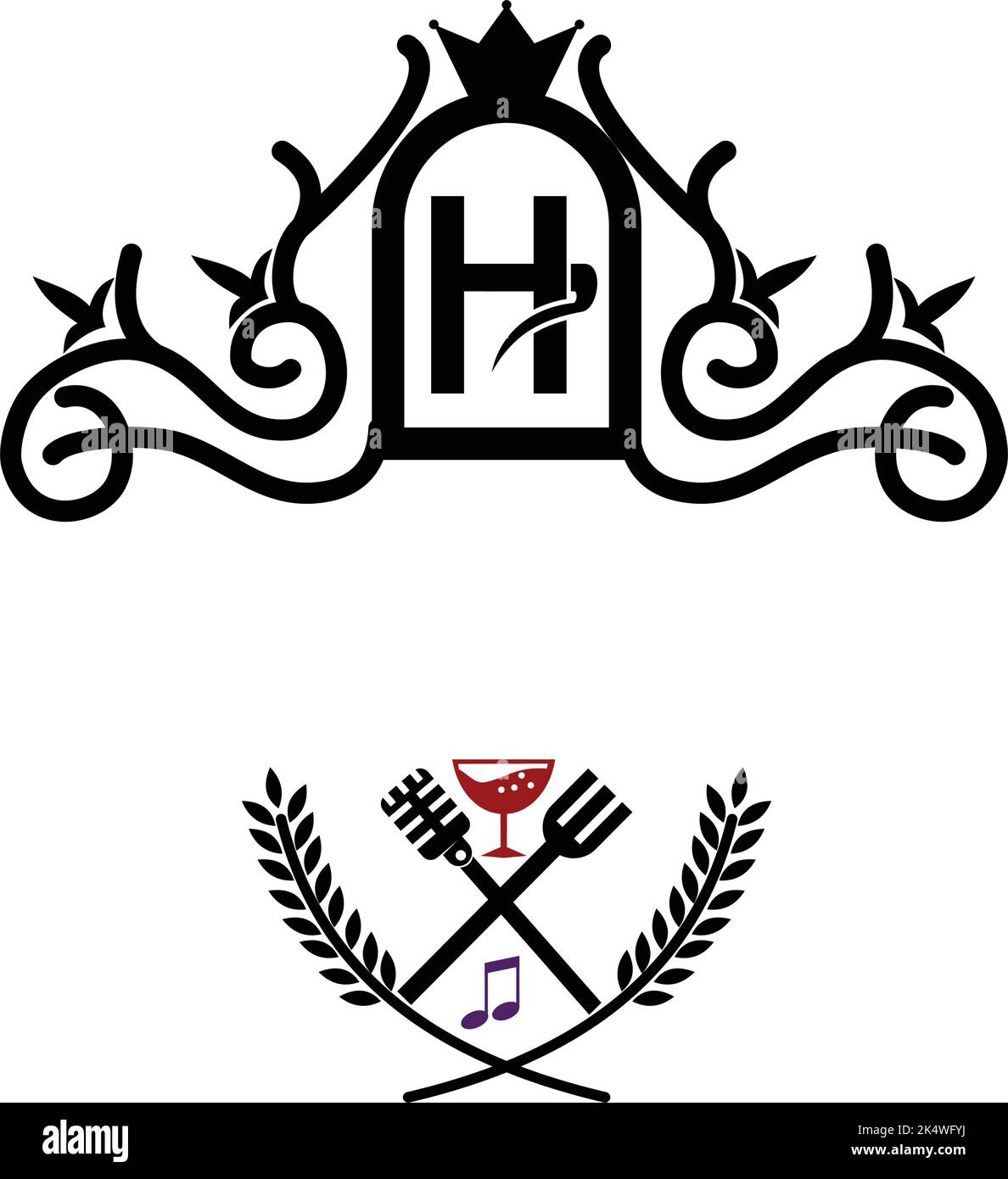 hotel restaurant music entertainment logo Stock Vector Image & Art - Alamy