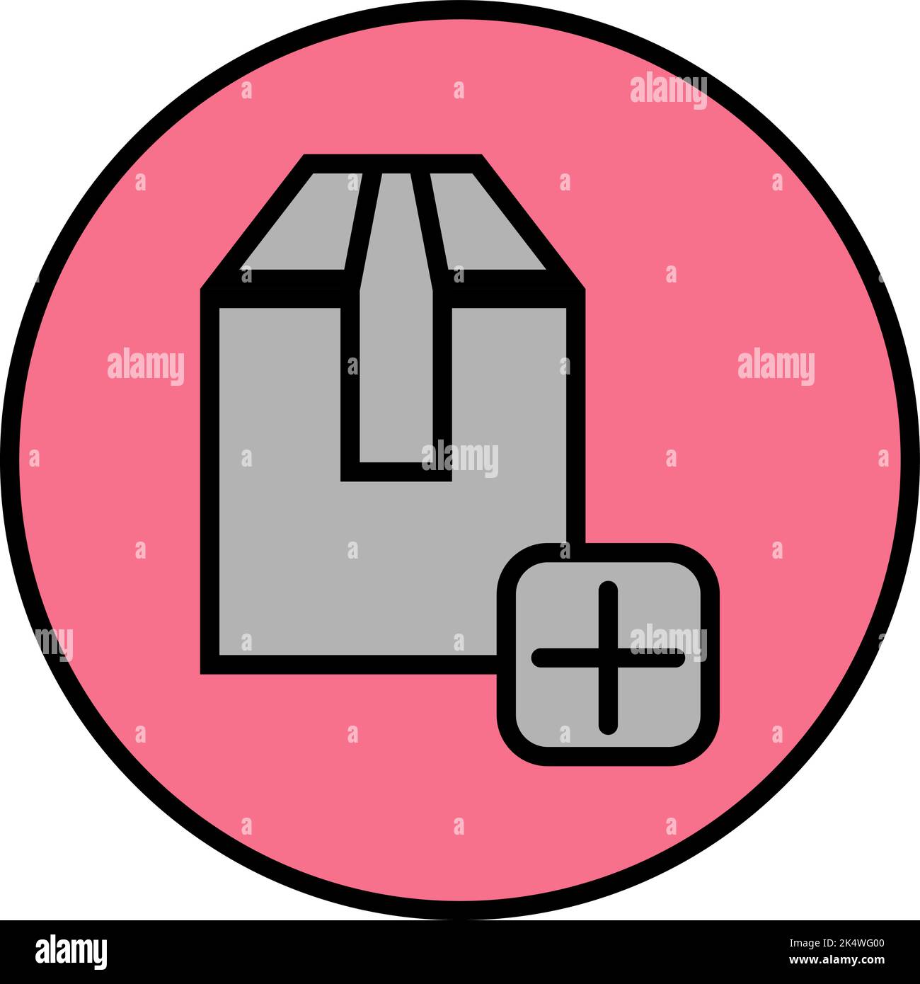 Shopping order parcel, illustration, vector on a white background Stock ...