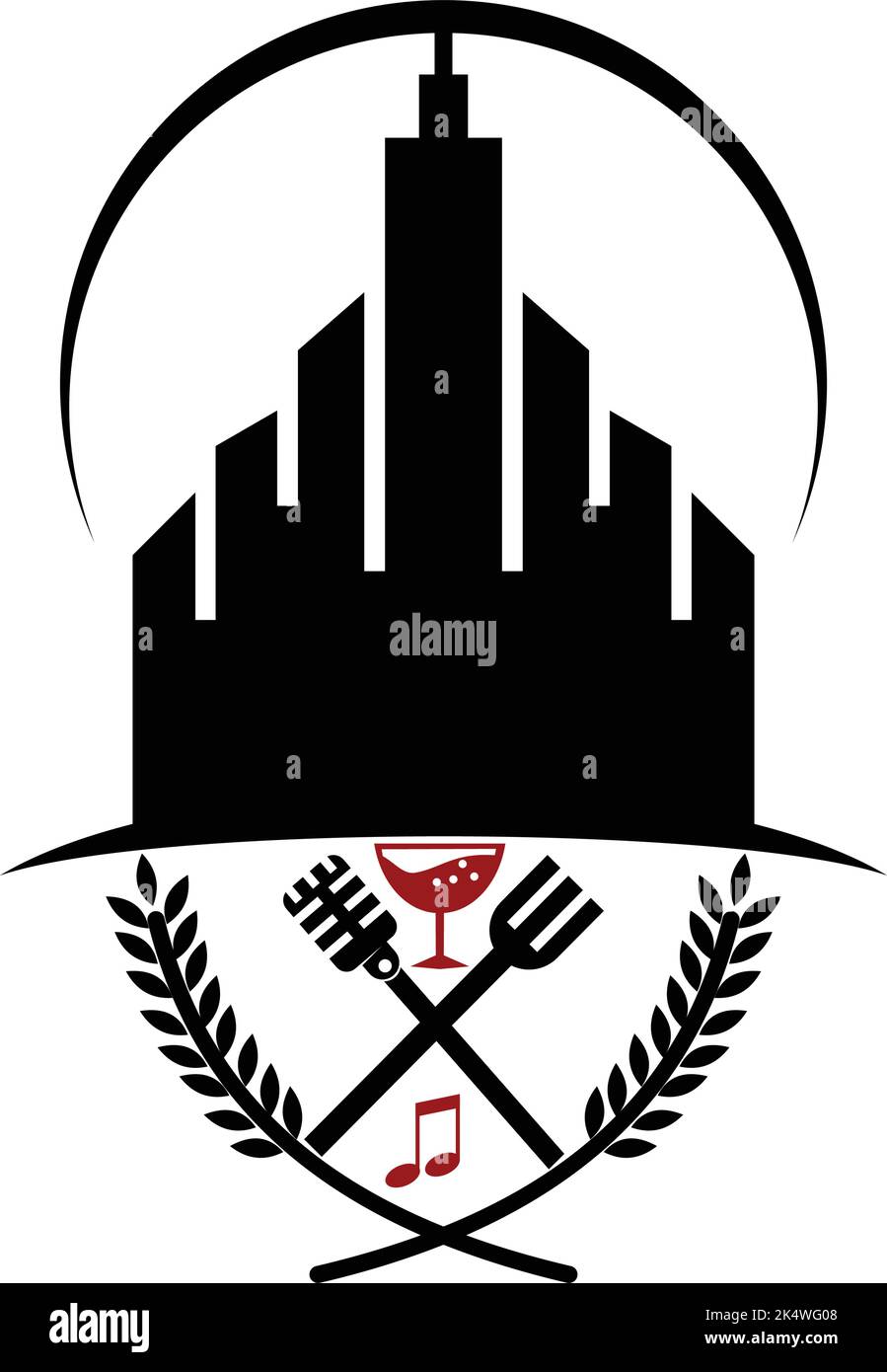 hotel restaurant music entertainment logo Stock Vector Image & Art - Alamy