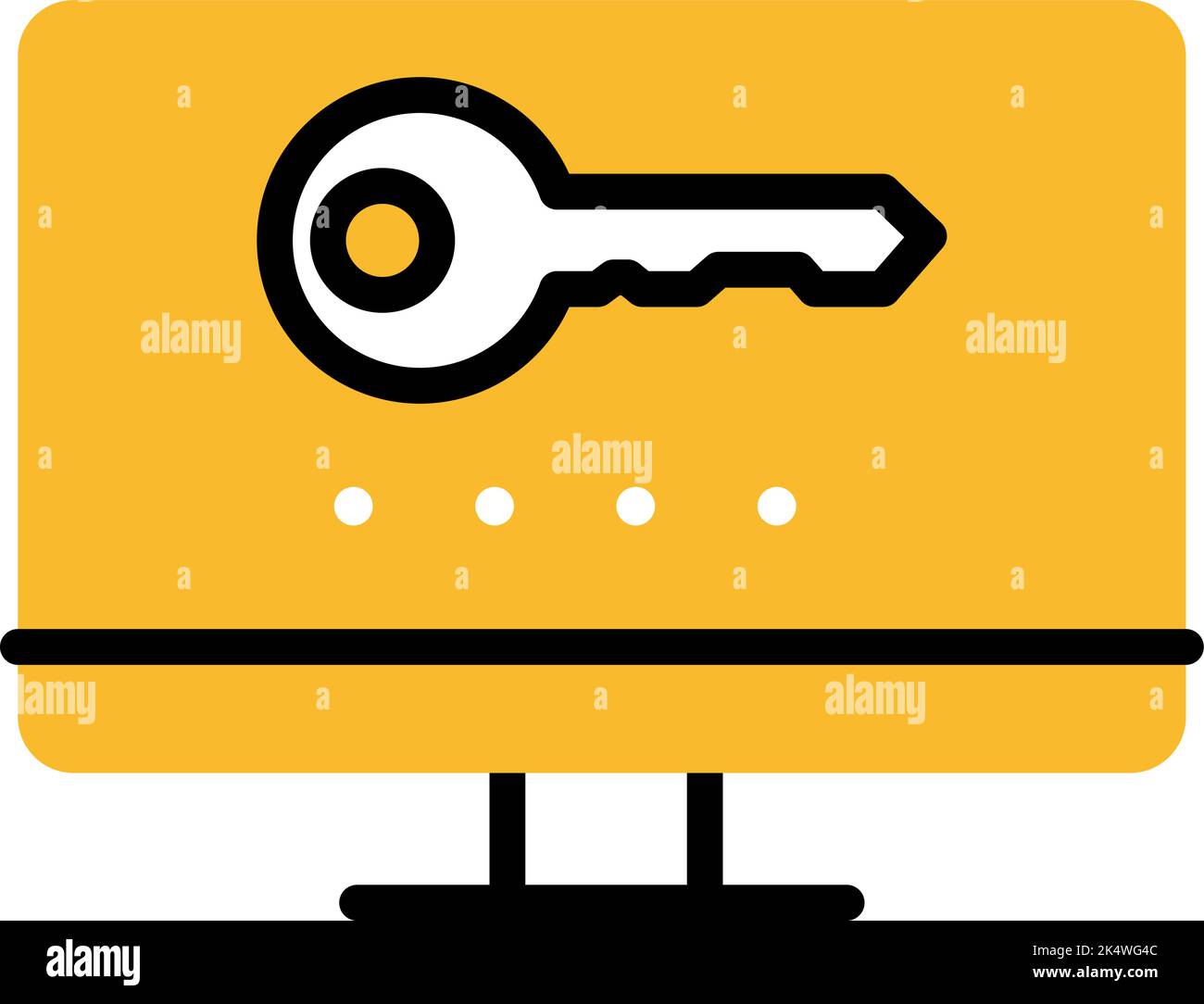 Network key, illustration, vector on a white background Stock Vector ...