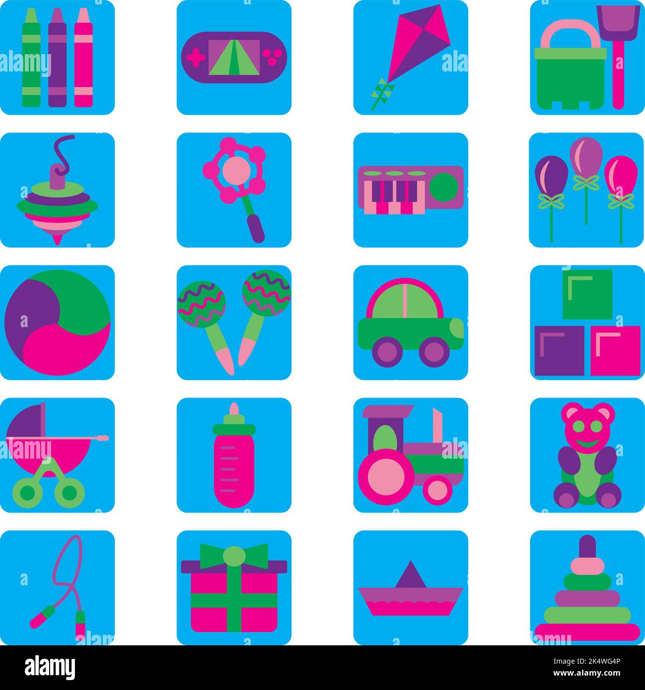 Cute kids toys icon Cut Out Stock Images & Pictures - Alamy