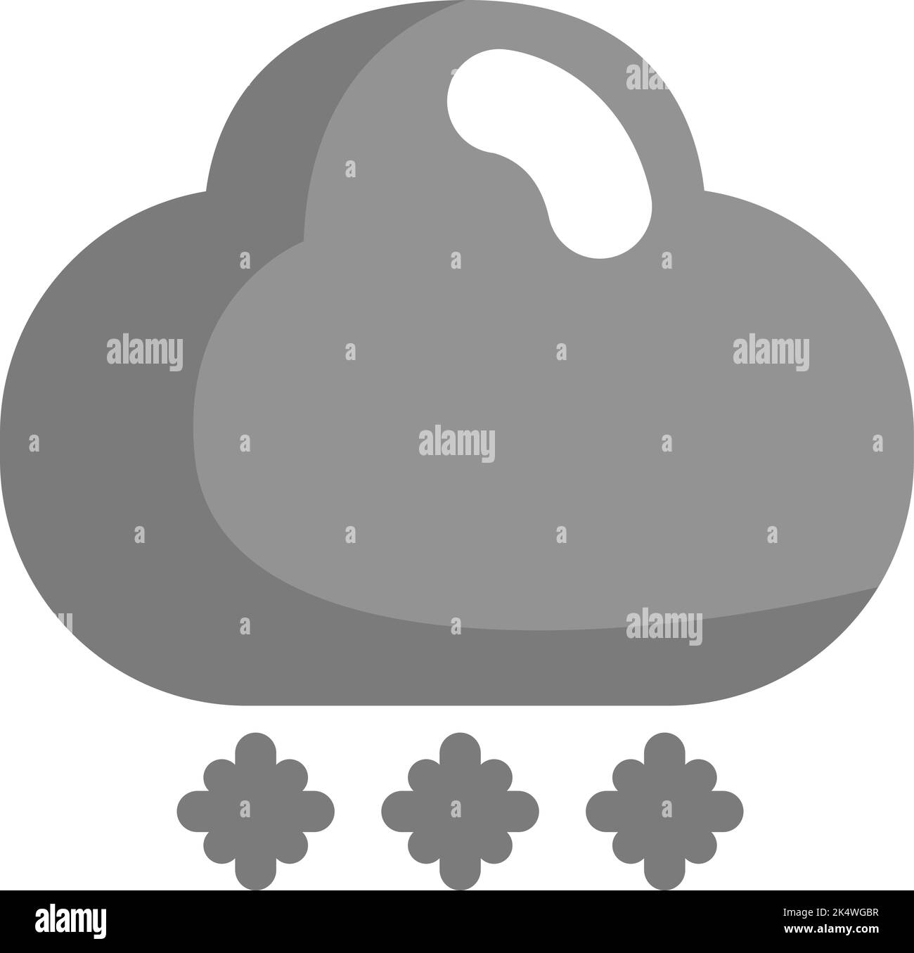 Snow weather, illustration, vector on a white background Stock Vector ...