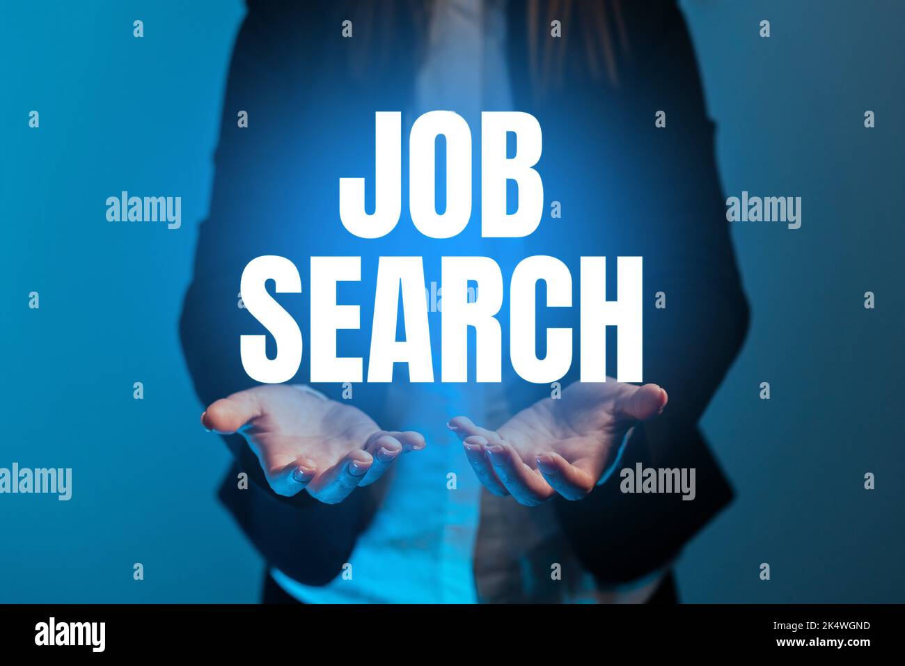 Text caption presenting Job Search. Word Written on An act of person to ...