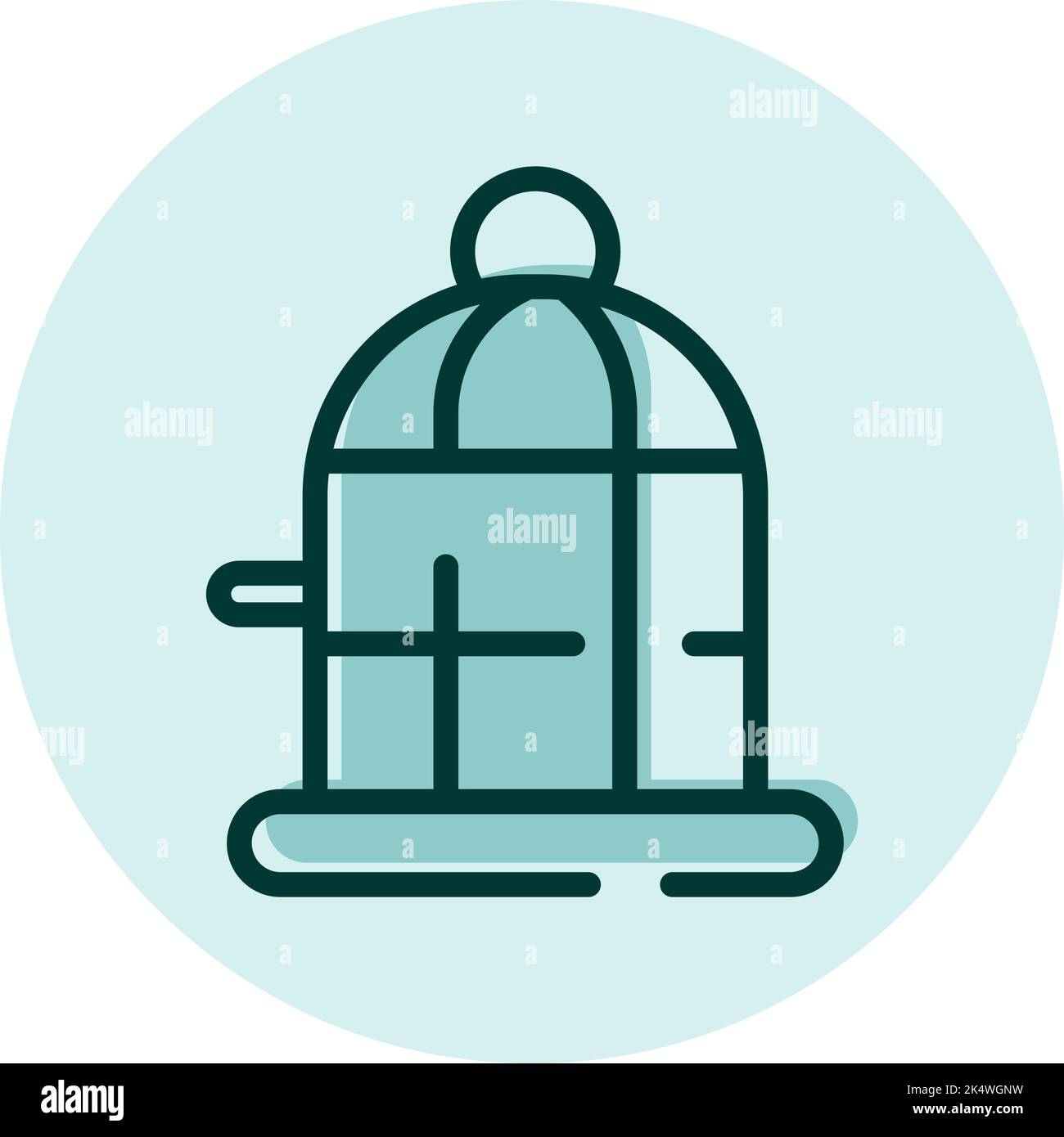 Bird cage vector vectors Cut Out Stock Images & Pictures - Alamy