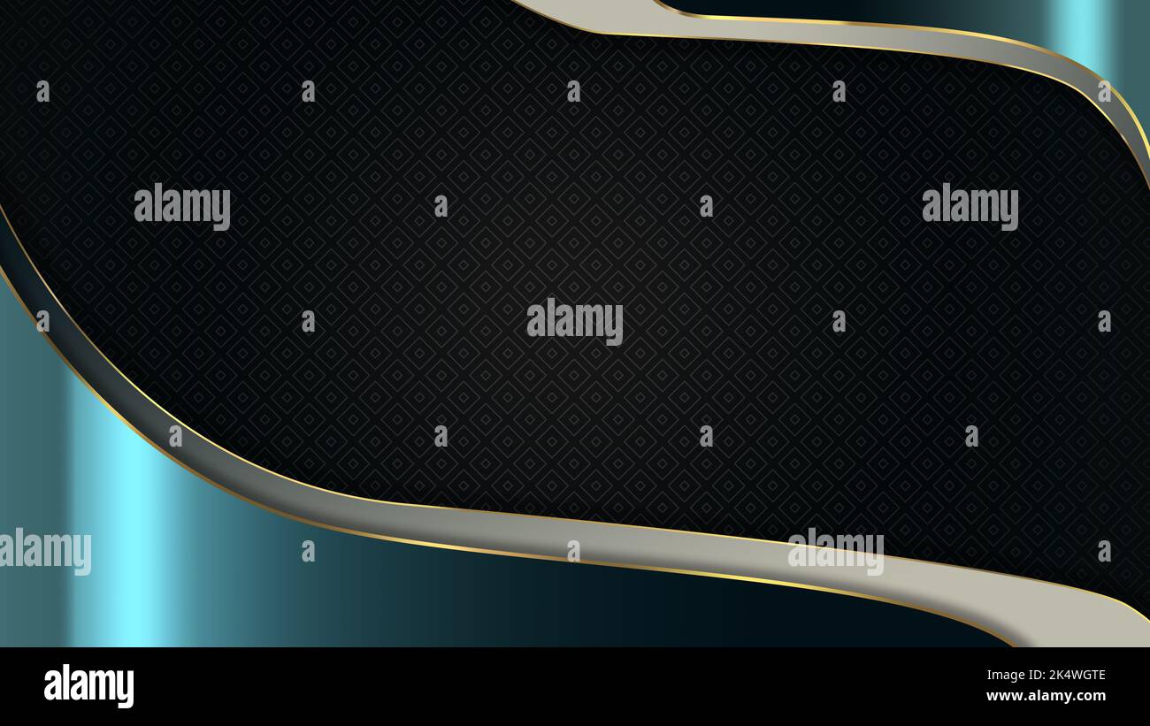 Luxury Background Presentation Slide Frame Layout Template Blue Wave ...