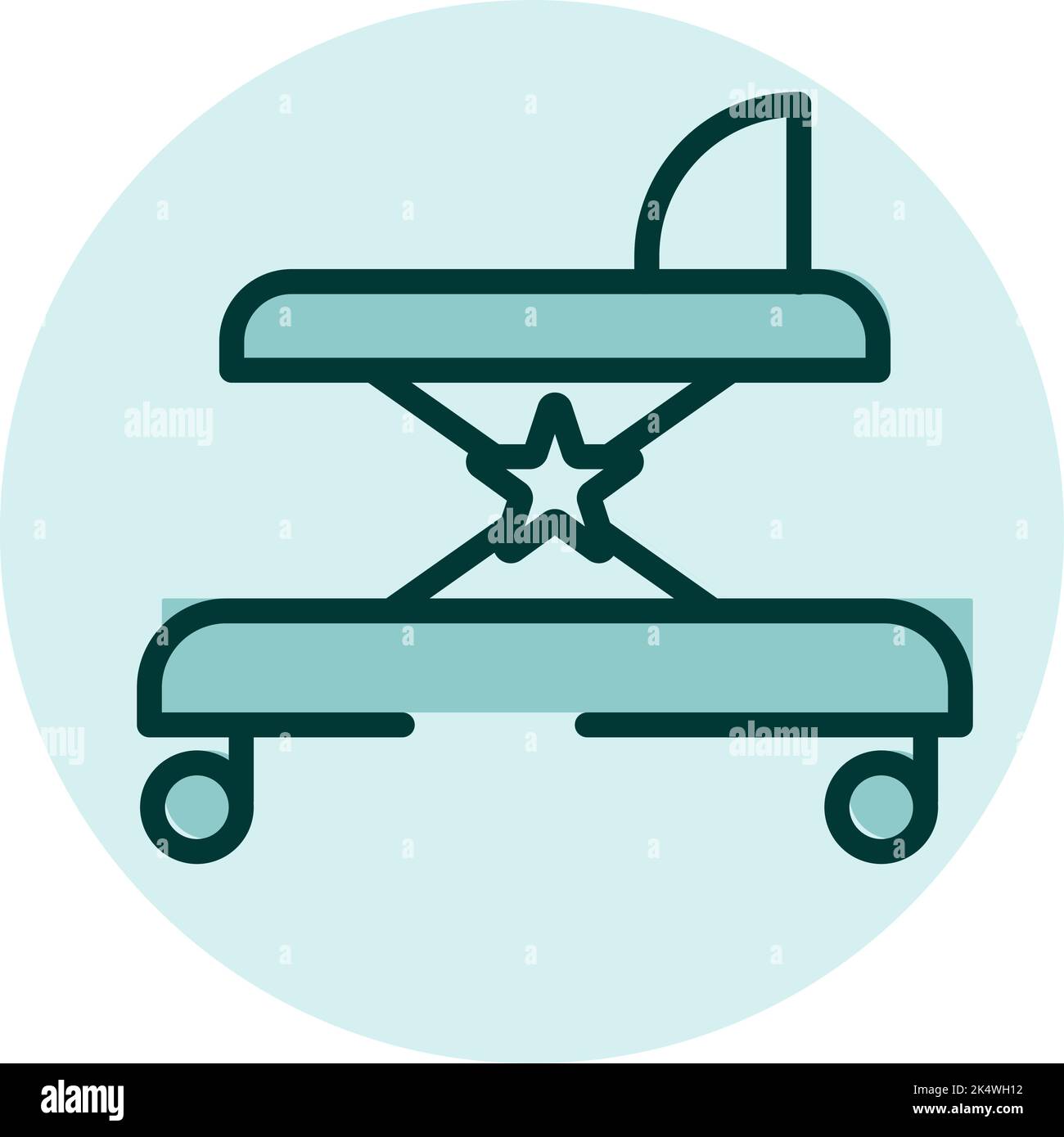 Baby walker, illustration, vector on a white background Stock Vector ...