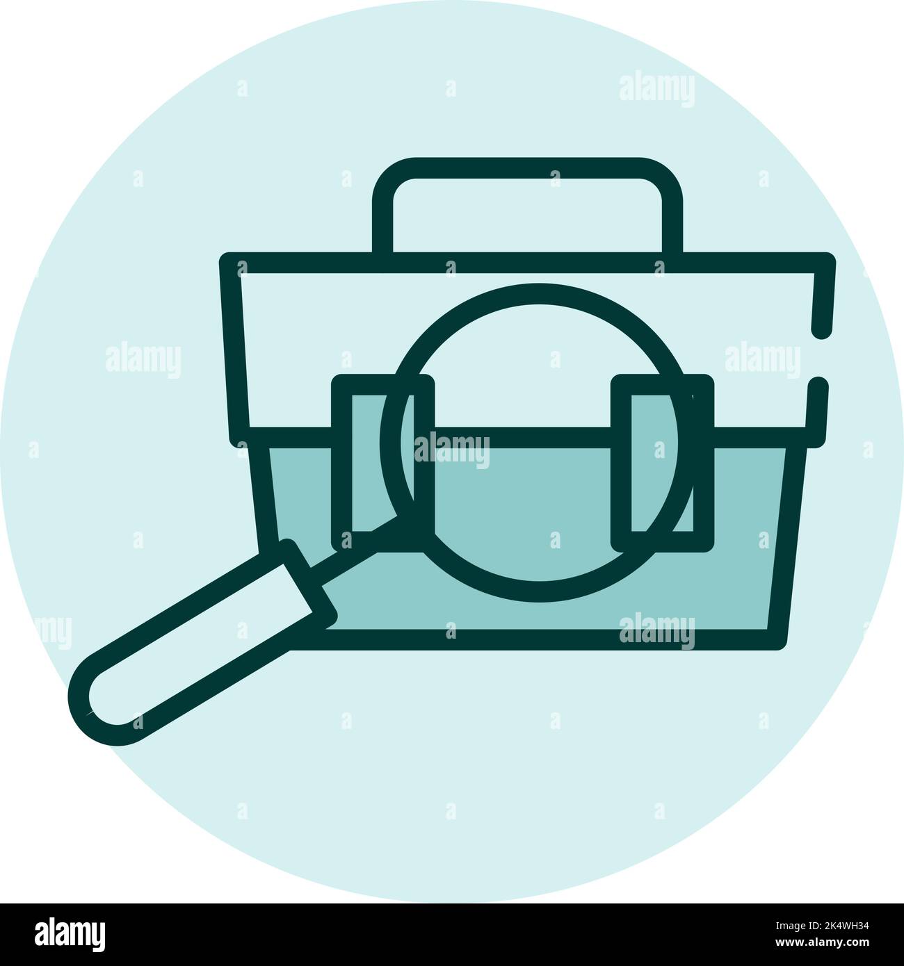 Business worker search, illustration, vector on a white background ...