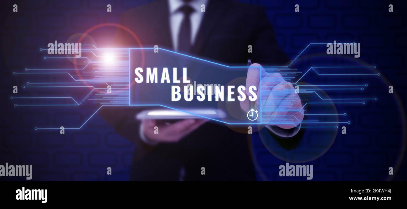 Text showing inspiration Small Business. Business concept an ...