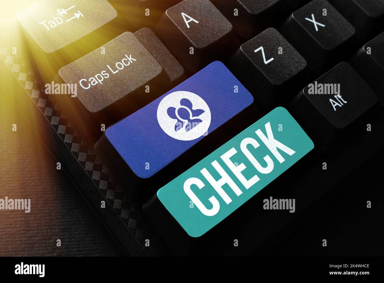 Text sign showing Check. Word Written on examination to test accuracy ...