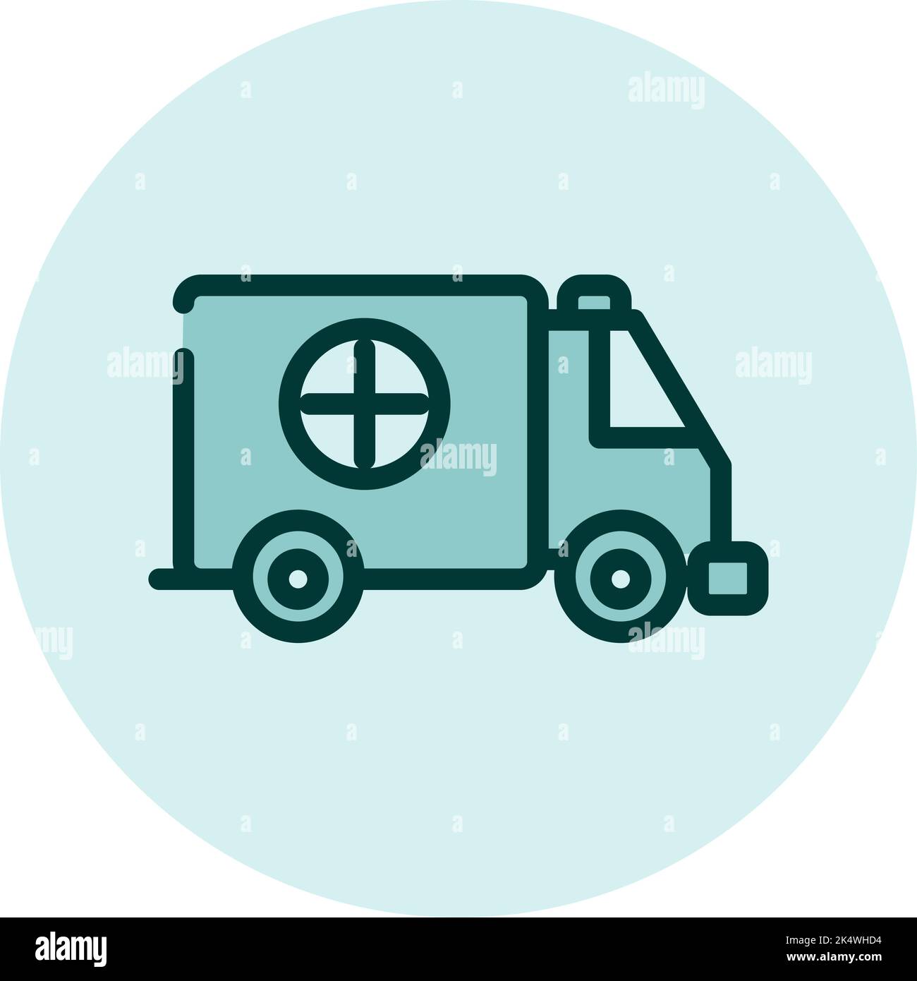 Blue ambulance car, illustration, vector on a white background Stock ...
