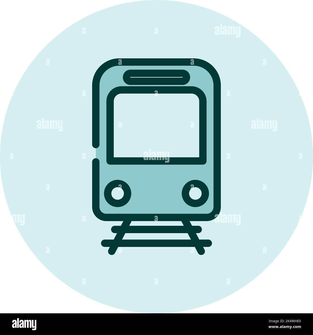 Metro on rails, illustration, vector on a white background Stock Vector ...