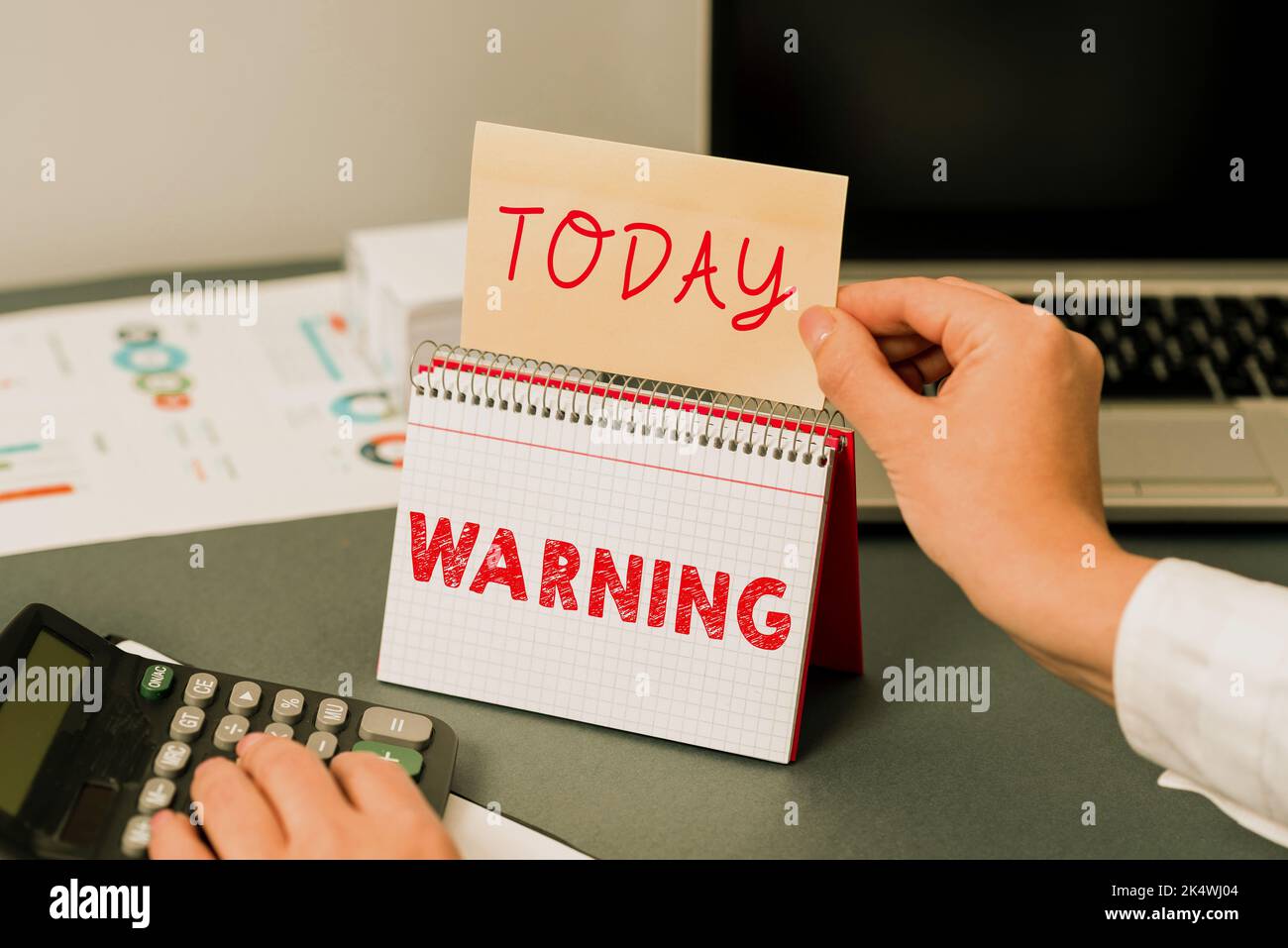 Sign displaying Warning. Business idea statement or event that ...