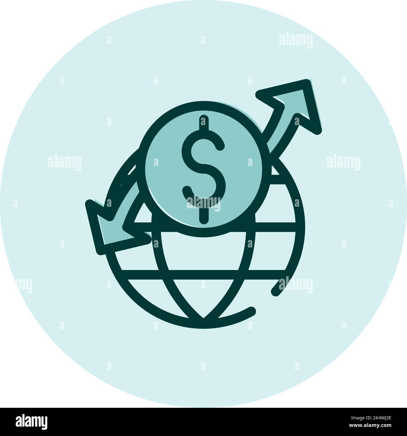 Money transaction, illustration, vector on a white background Stock ...