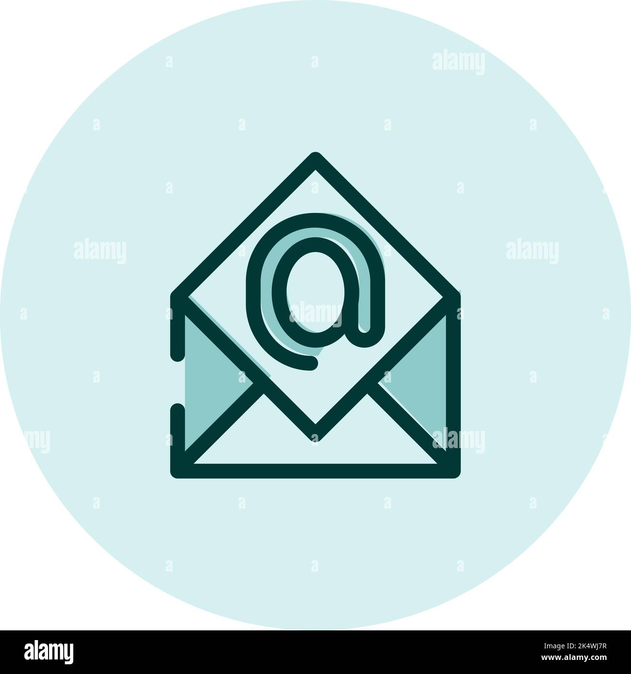 Business email, illustration, vector on a white background Stock Vector ...