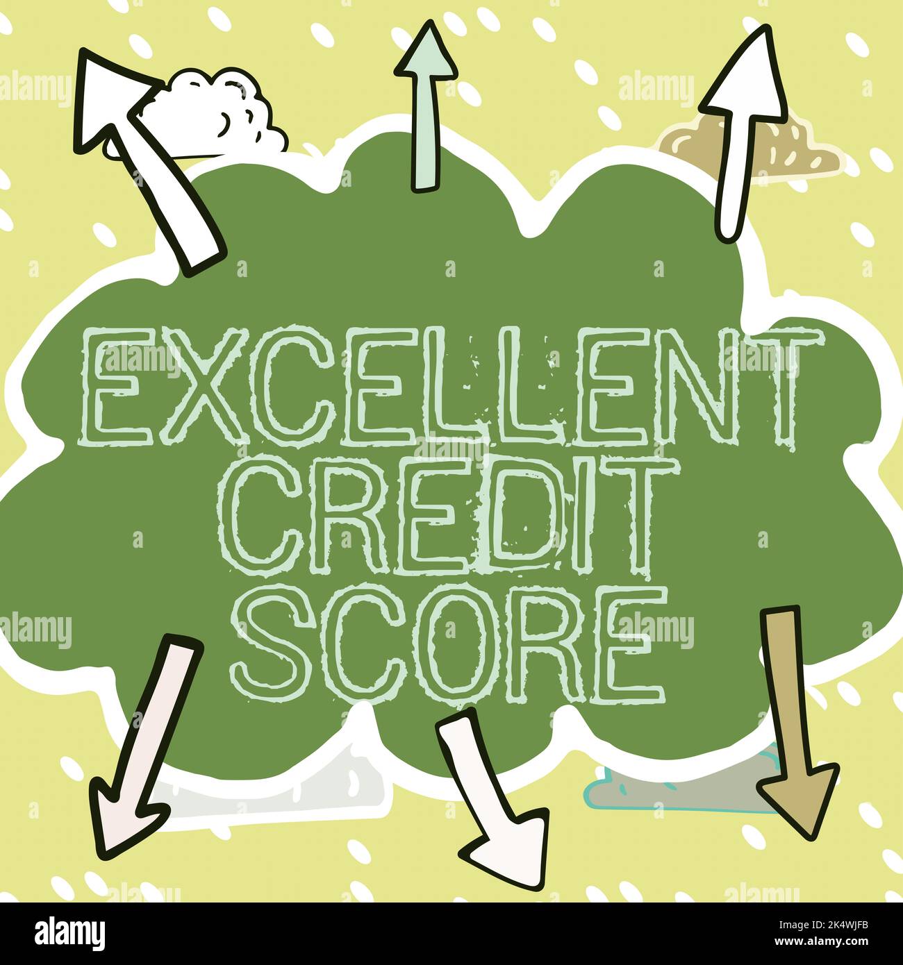 Inspiration showing sign Excellent Credit Score. Business showcase ...