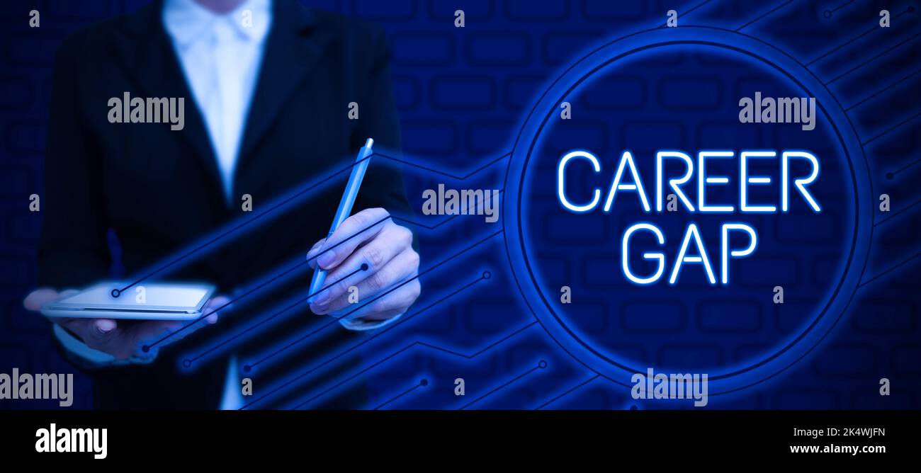 Inspiration showing sign Career Gap. Conceptual photo A scene where in ...