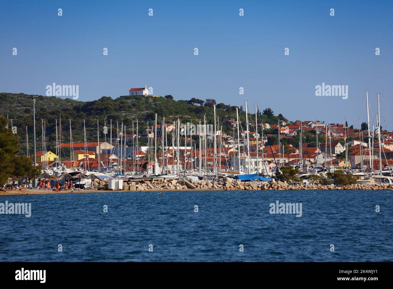 Murter marina. Old Town in Croatia. Murter island in Dalmatia region of ...
