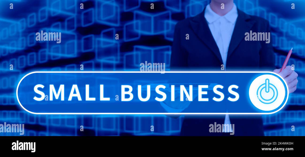 Hand writing sign Small Business. Conceptual photo an individualowned ...