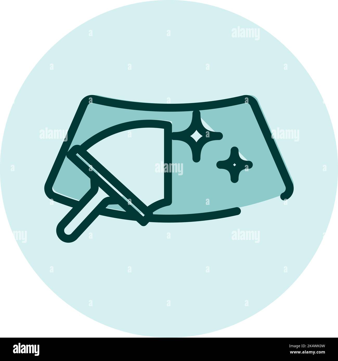 Car windshield cleaning, illustration, vector on a white background ...