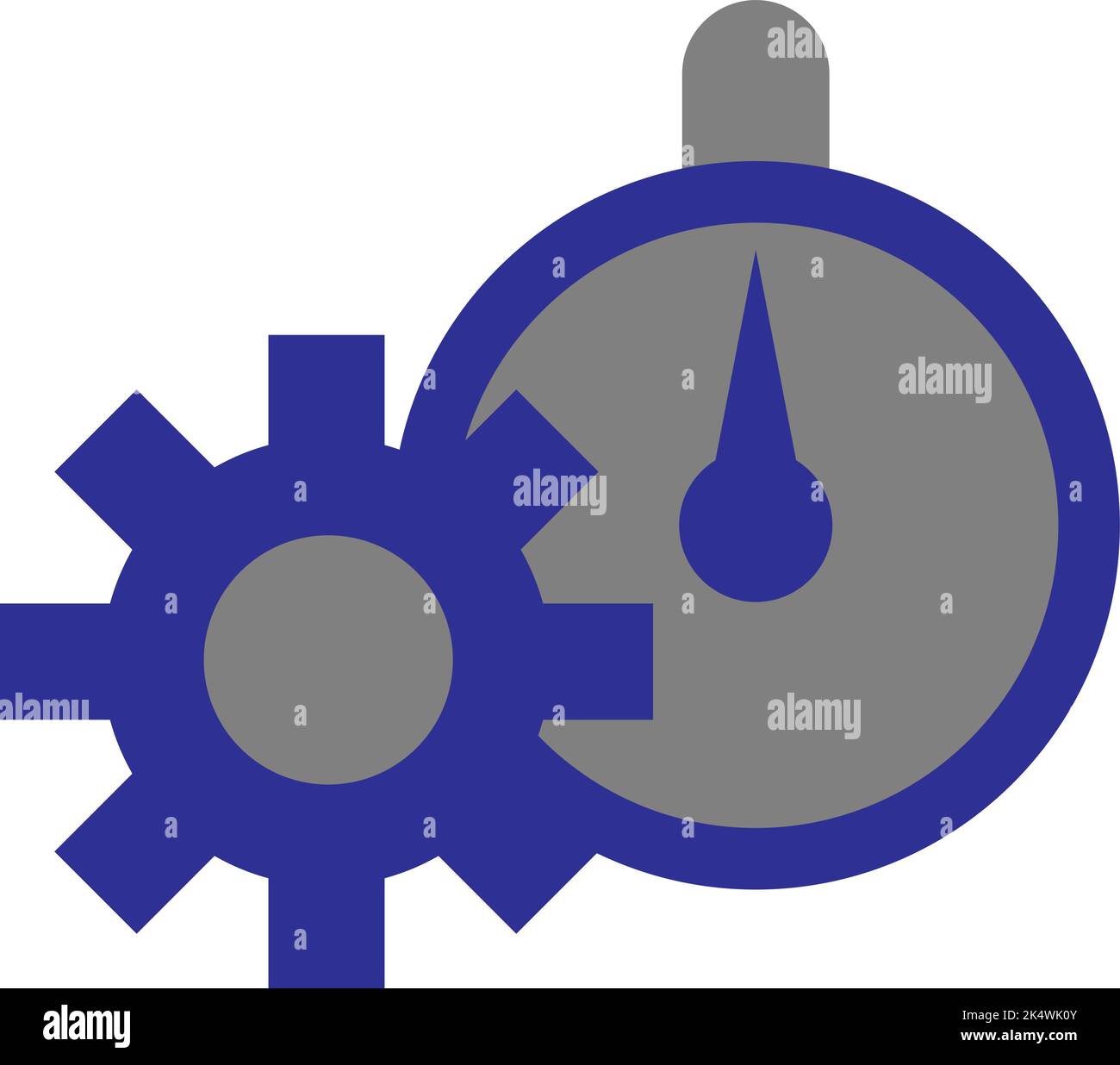 SEO analytics stopwatch, illustration, vector on a white background ...