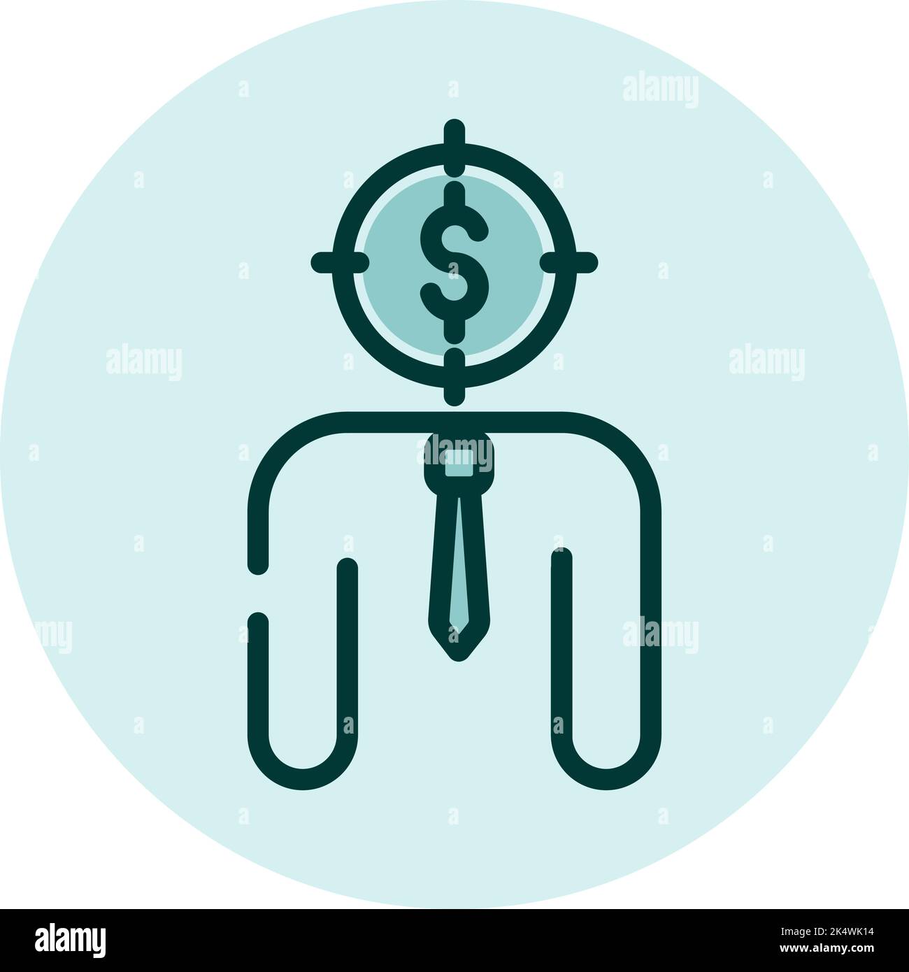 Business head hunt, illustration, vector on a white background Stock ...
