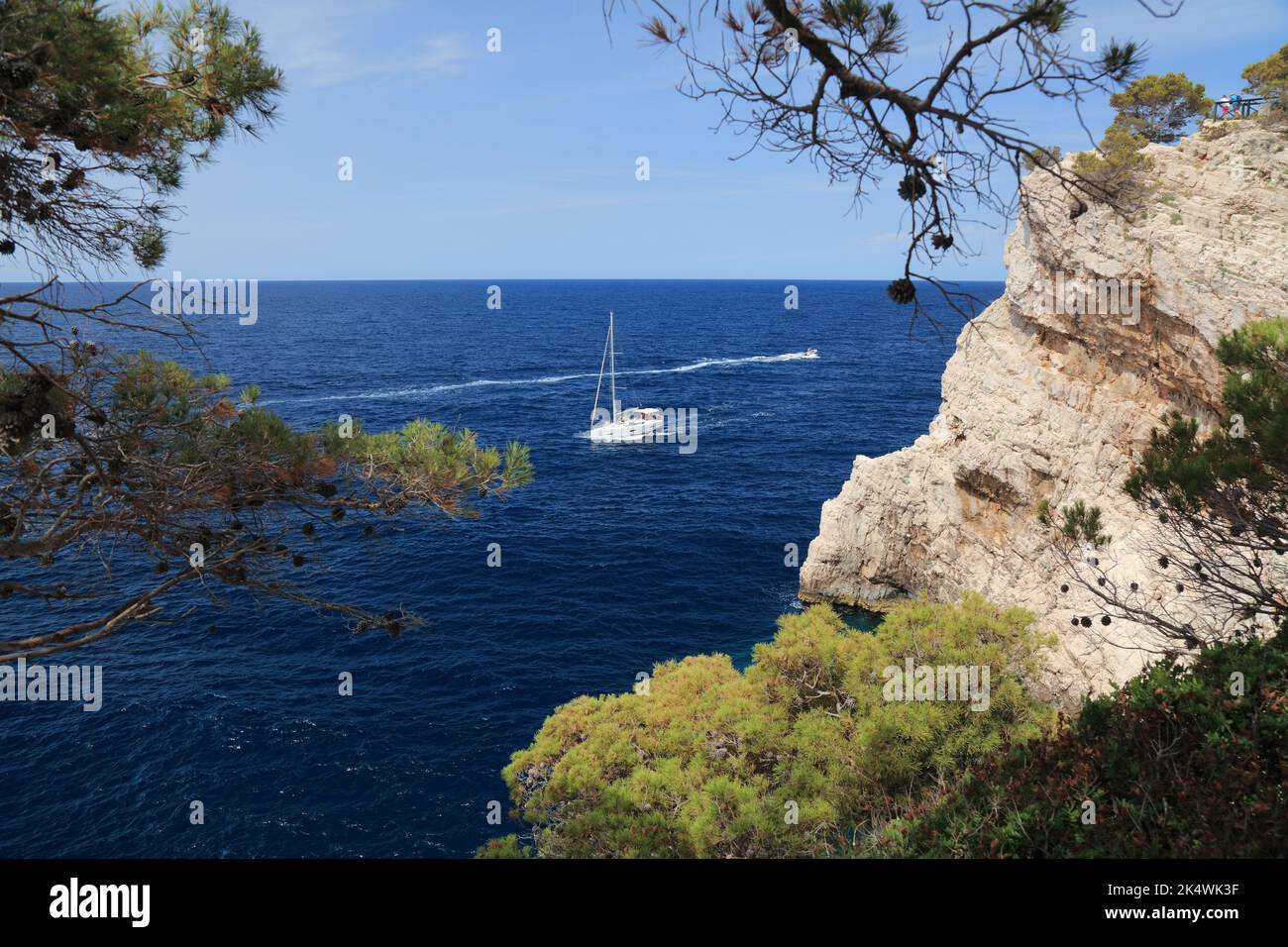 Croatia nature. Cliffs of Telascica Nature Park protected natural area ...
