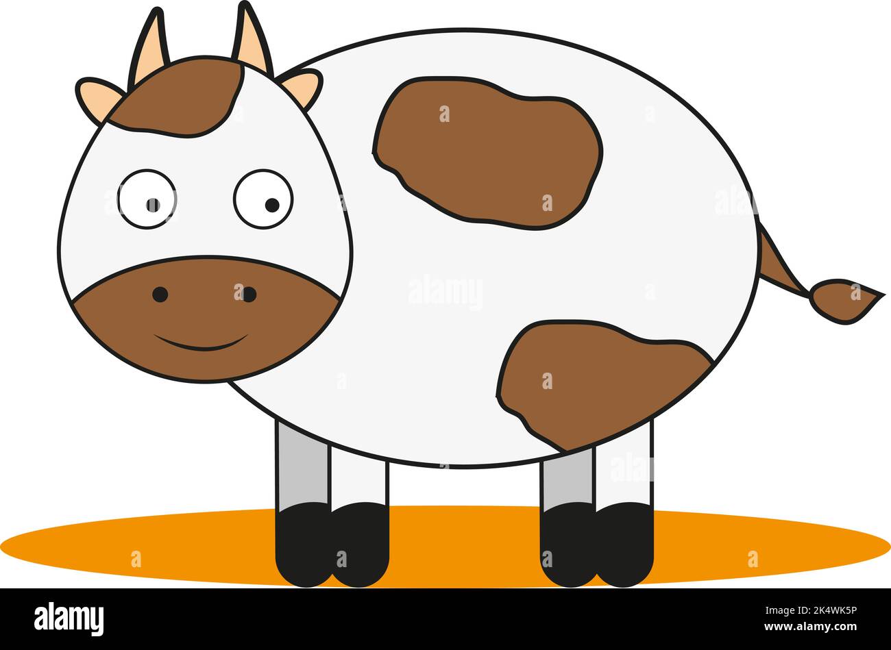 Baby cow, illustration, vector on a white background Stock Vector Image ...