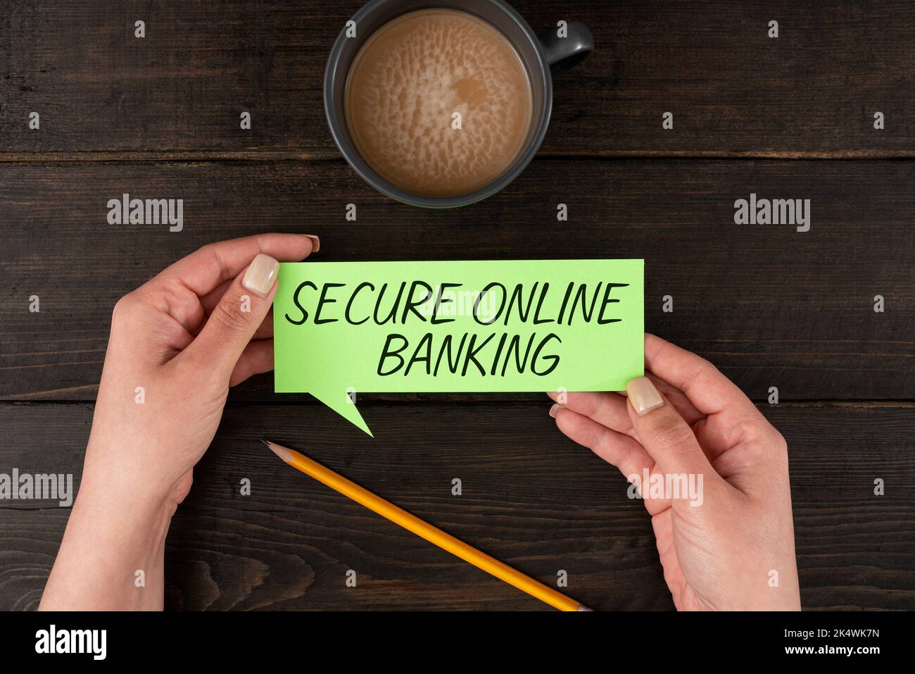 Conceptual display Secure Online Banking. Business showcase protect ...