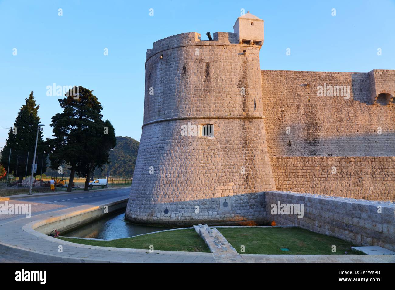 Ston old town in Peljesac peninsula, Croatia. Medieval fortress Stock ...
