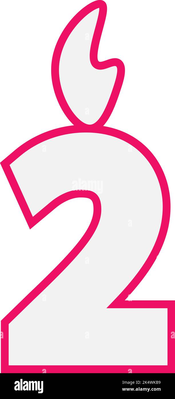 Candle number, illustration, vector on a white background Stock Vector ...
