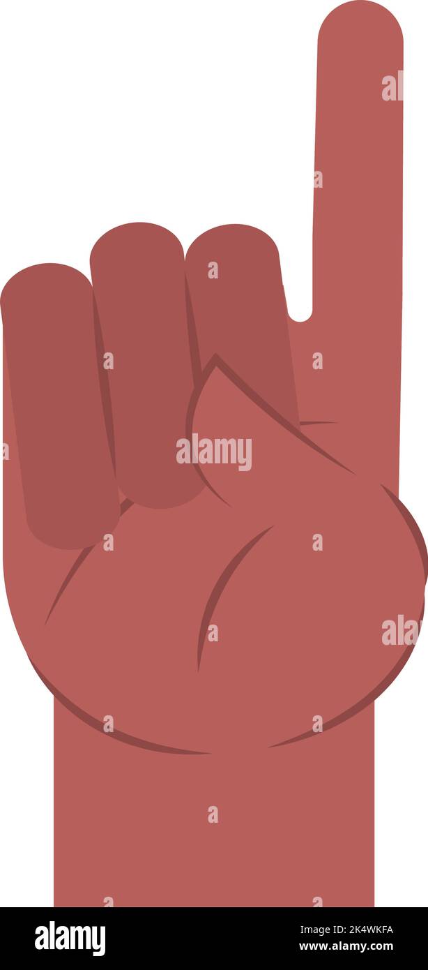 Raised index finger pointing up Stock Vector Images - Alamy
