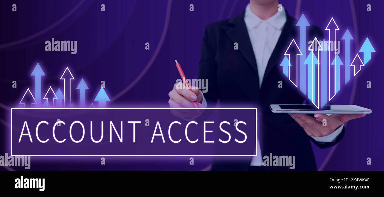 Writing displaying text Account Access. Word for full privilege for the ...