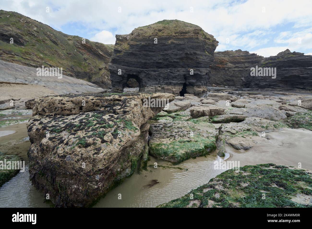 Barnacle encrusted rocks hi-res stock photography and images - Alamy