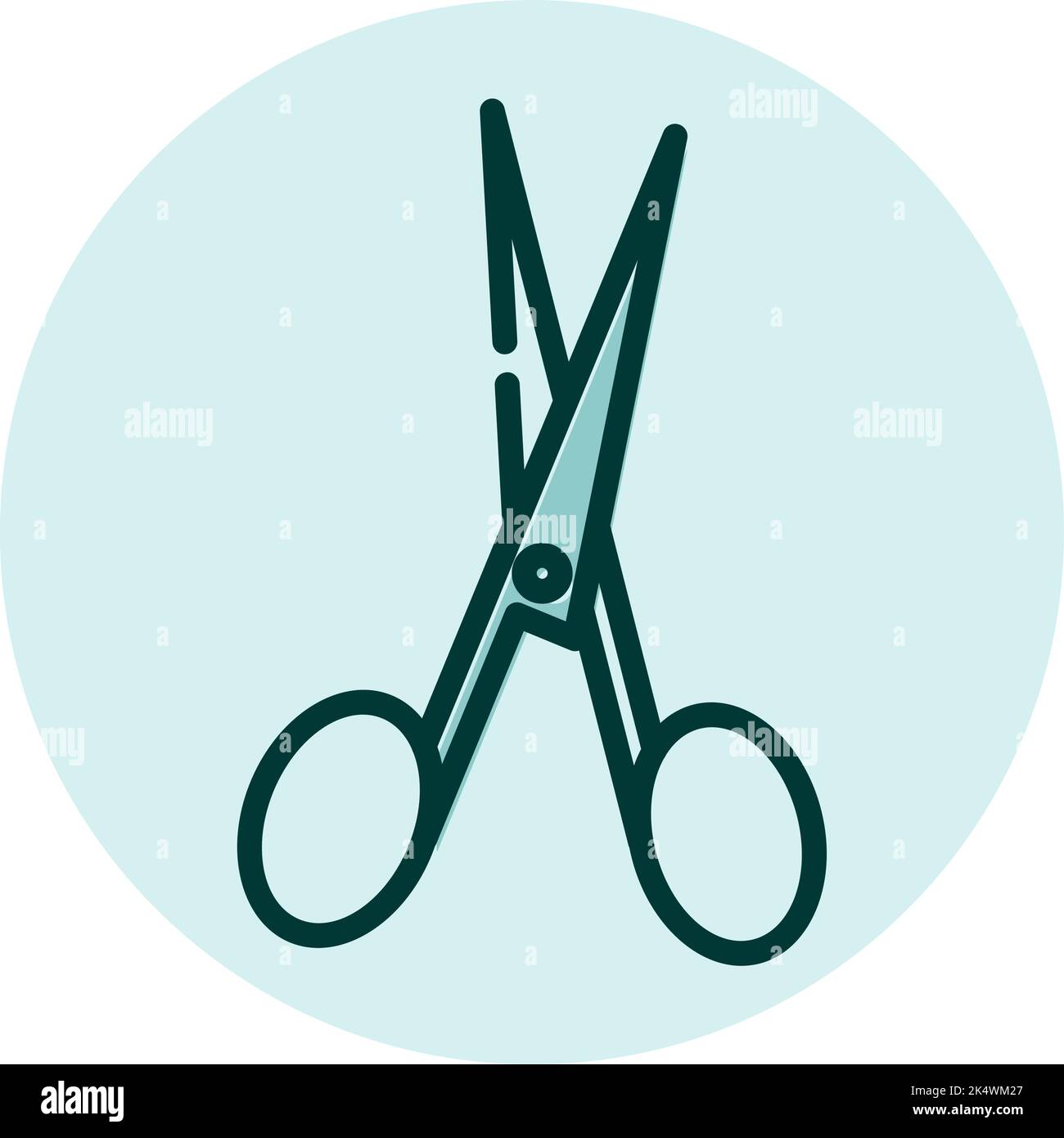 Beauty scissors, illustration, vector on a white background Stock ...