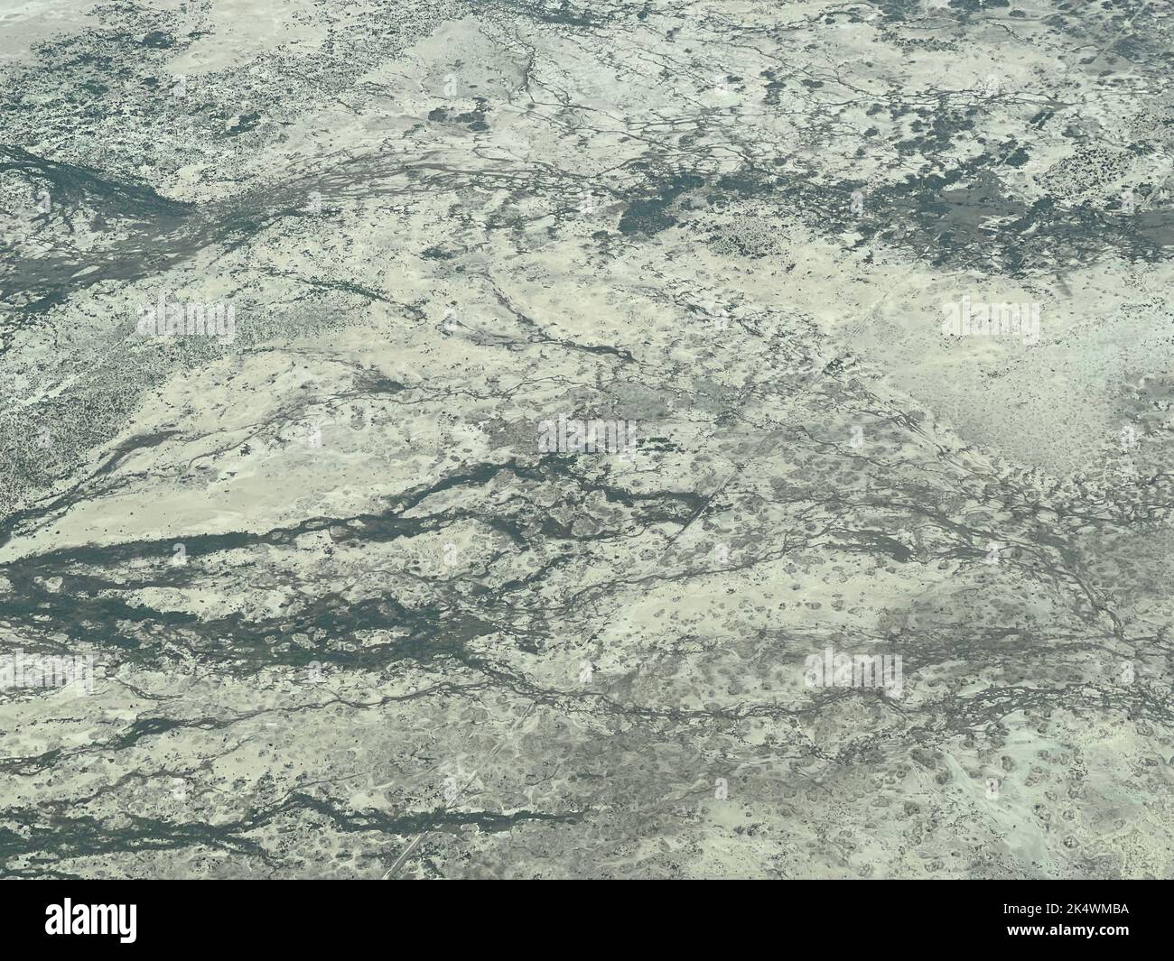 Aerial view of the beach and the desert in San Nicolas Hermosillo ...