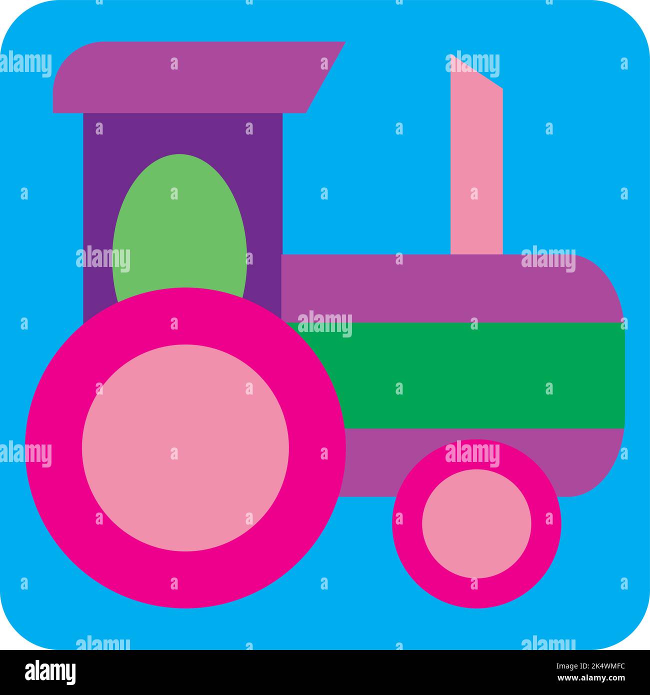Blue tractor toy Stock Vector Images - Alamy