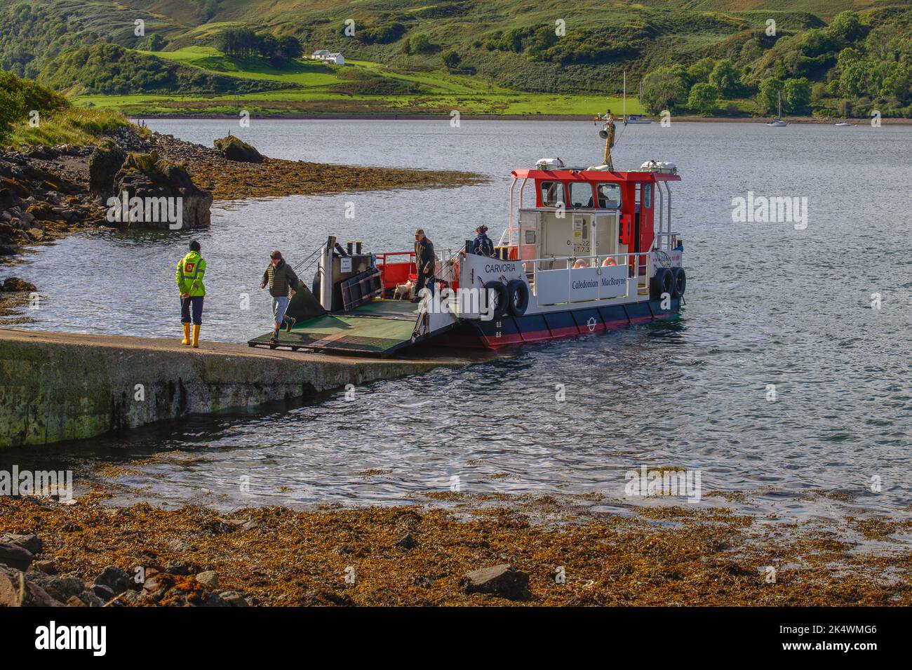 The ferry from Kerrera landing on the mainland Scotland Stock Photo - Alamy