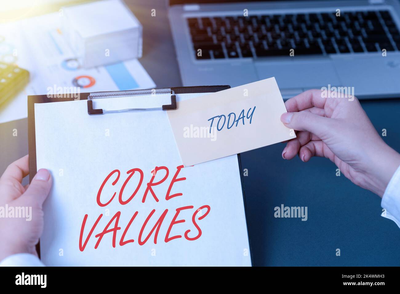 Text showing inspiration Core Values. Word Written on principles which ...
