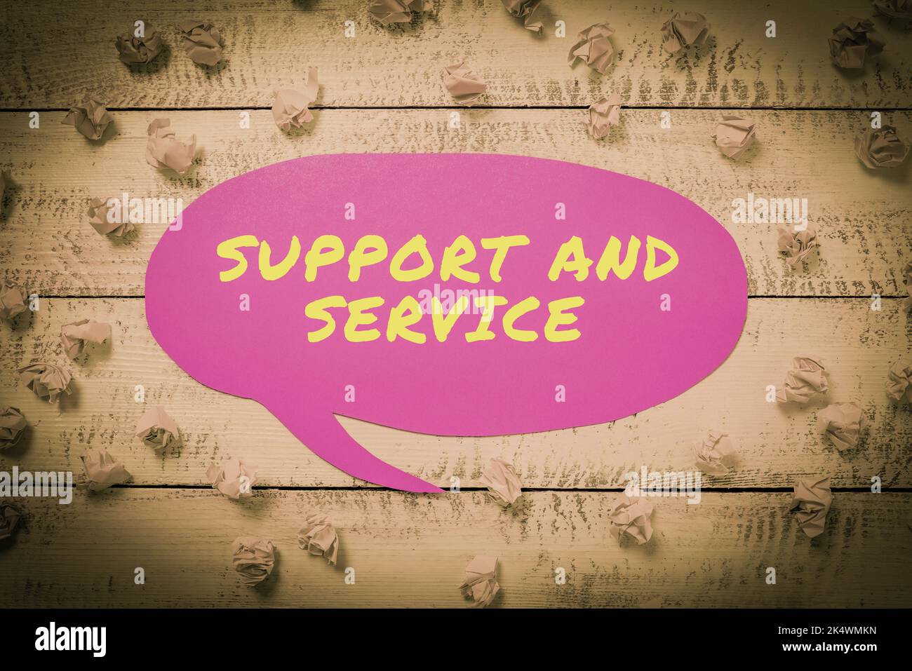 Hand writing sign Support And Service. Business concept Technical ...